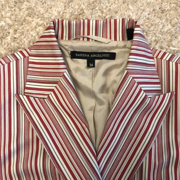 Sandra Angelozzi | Jackets & Coats | Sandra Angelozzi Striped Blazer Sz ...